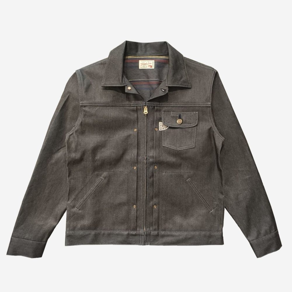 Graph Zero Single Rider Coated Denim Jacket - THE DENIM STORE