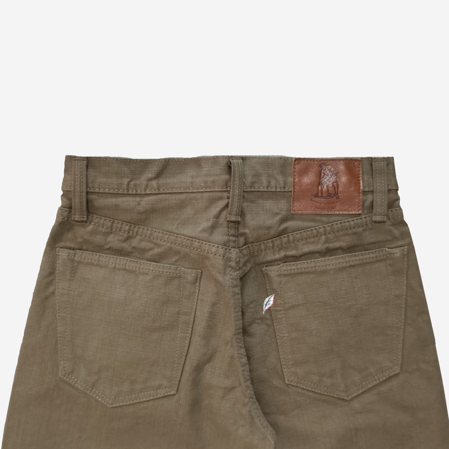 Pure Blue Japan (1176-OLV) Heavy Duck Cloth Regular Straight - Olive ...